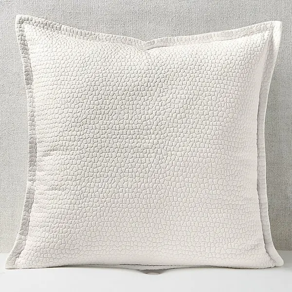 HUDSON PARK COLLECTION Signature Pebbled Matelasse Euro Sham, Single - Vanilla Sky