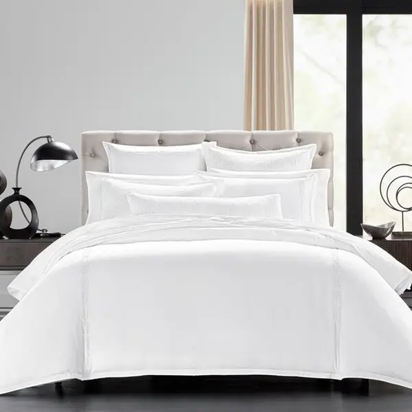 HUDSON PARK COLLECTION Italian Tivoli Embroidered Flat Sheet, Queen Exclusive - White