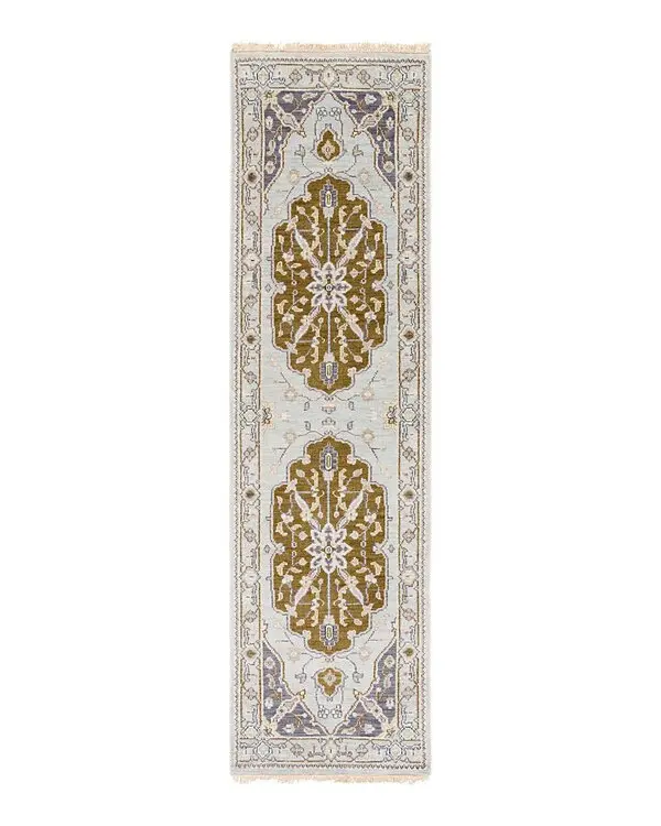 SURYA Zeus Zeu-7823 Runner Area Rug, 2'6 X 8 - Gray/brown/mauve/cream