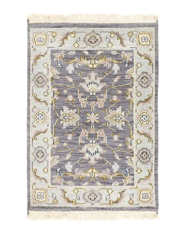 SURYA Zeus Area Rug, 2' X 3 - Charcoal/sky Blue/ivory/taupe/olive/beig