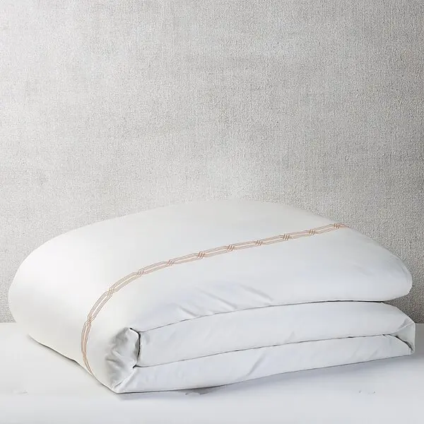 HUDSON PARK COLLECTION Italian Tivoli Embroidered Duvet, King Exclusive - Champagne