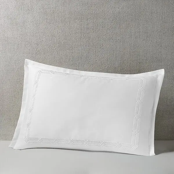HUDSON PARK COLLECTION Italian Tivoli Embroidered King Sham Exclusive - White
