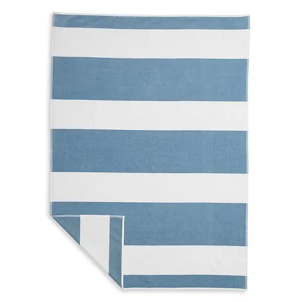 HUDSON PARK COLLECTION Westport Stripe Beach Towel Exclusive - Chambray Blue