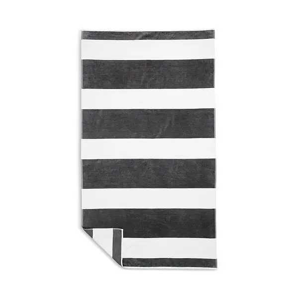 HUDSON PARK COLLECTION Westport Stripe Beach Towel Exclusive - Charcoal