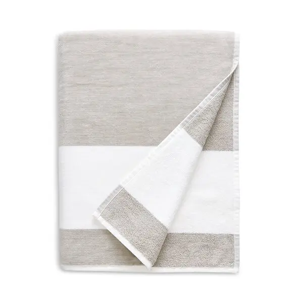 HUDSON PARK COLLECTION Westport Stripe Beach Towel Exclusive - Grey