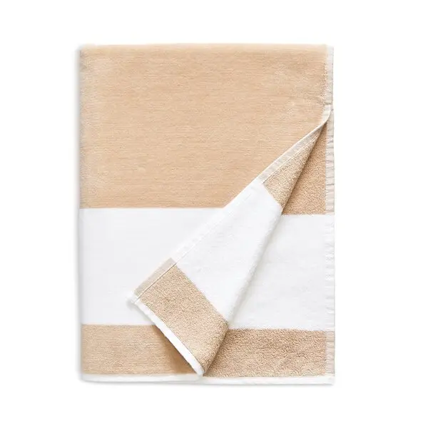 HUDSON PARK COLLECTION Westport Stripe Beach Towel Exclusive - Toffee