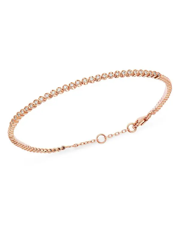 Bloomingdale'S 14k Rose Gold Diamond Stacking Bracelet - White/rose Gold