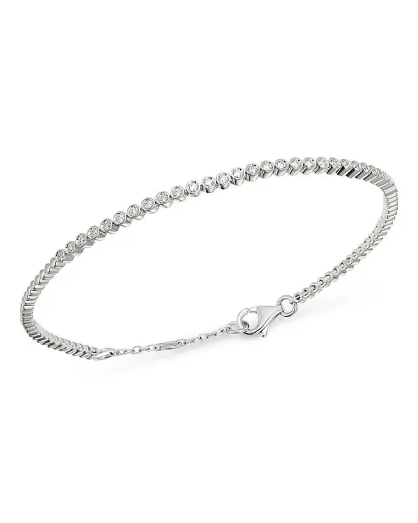 Bloomingdale'S 14k Diamond Bezel Bracelet - White Gold