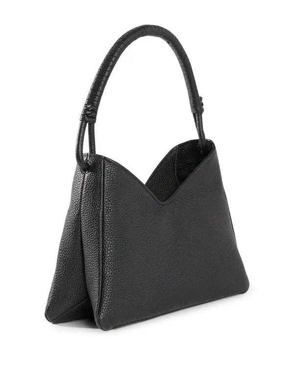 Staud Valerie Leather Shoulder Bag - Black
