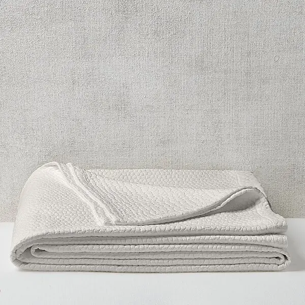 HUDSON PARK COLLECTION Signature Pebbled Matelasse Coverlet, Full/queen Exclusive - Silver