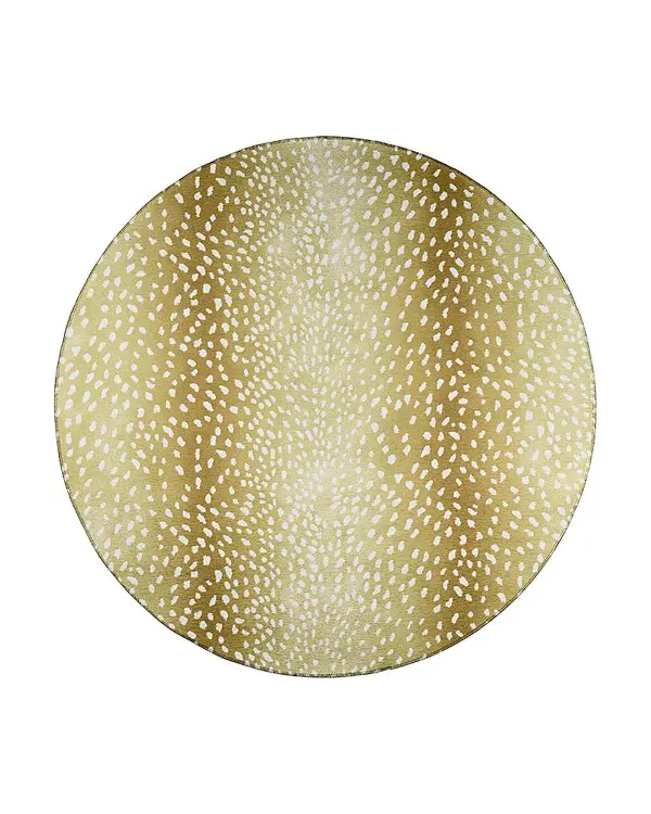 DALYN RUG COMPANY Mali Ml3 Round Area Rug, 4' X 4 - Gold