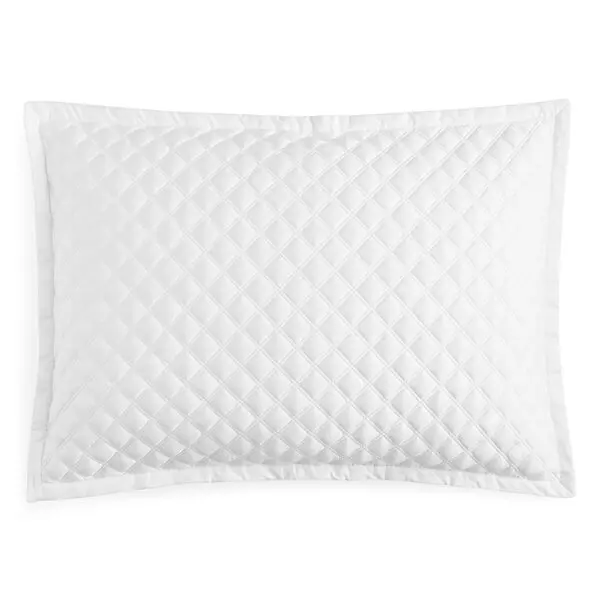 HUDSON PARK COLLECTION Hudson Park Double Diamond Quilted Standard Sham Exclusive - White