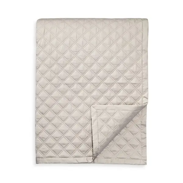 HUDSON PARK COLLECTION Hudson Park Double Diamond Coverlet, King Exclusive - Silver