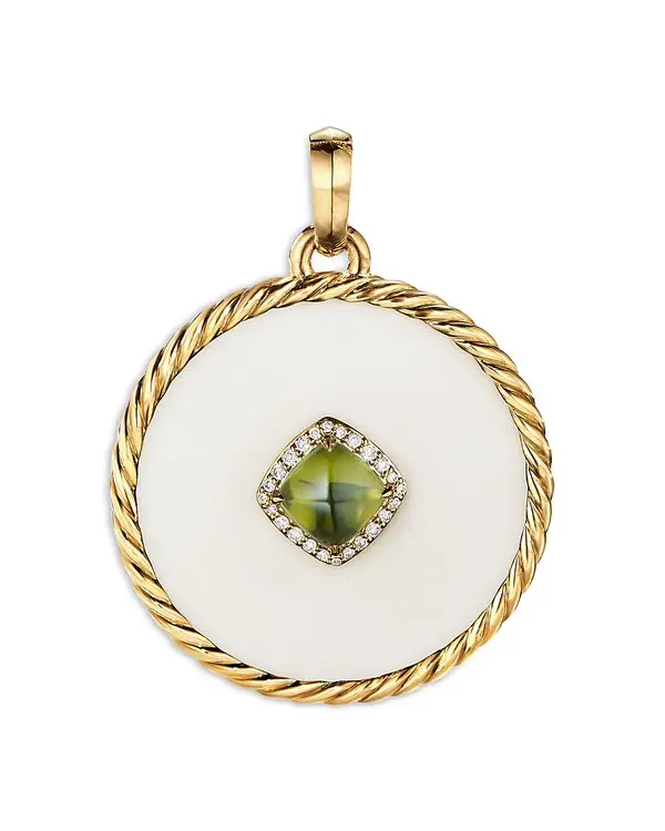 David Yurman Dy Elements Pendant - Green/white