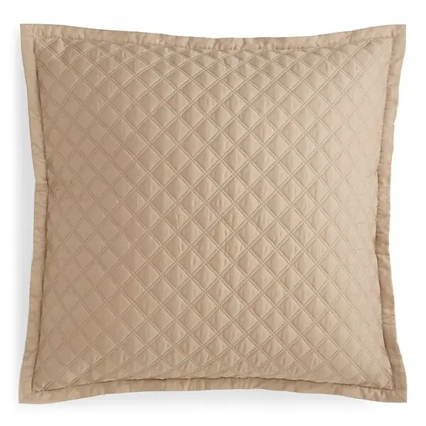 HUDSON PARK COLLECTION Hudson Park Double Diamond Quilted Euro Sham Exclusive - Champagne