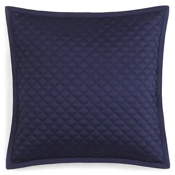 HUDSON PARK COLLECTION Hudson Park Double Diamond Quilted Euro Sham Exclusive - Marine Navy