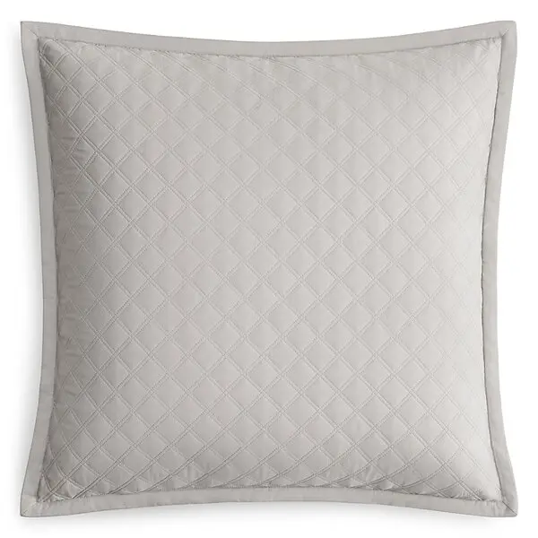 HUDSON PARK COLLECTION Hudson Park Double Diamond Quilted Euro Sham Exclusive - Silver