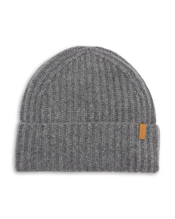 Vince Knit Cashmere Beanie - Grey