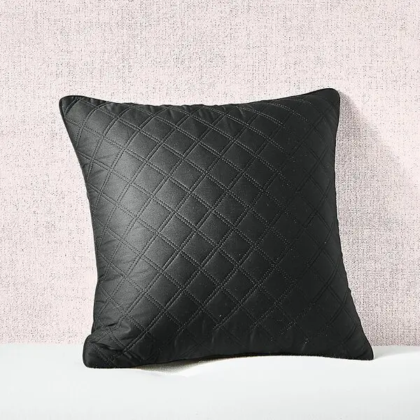 HUDSON PARK COLLECTION Hudson Park Double Diamond Decorative Pillow, 16 X 16 Exclusive - Black