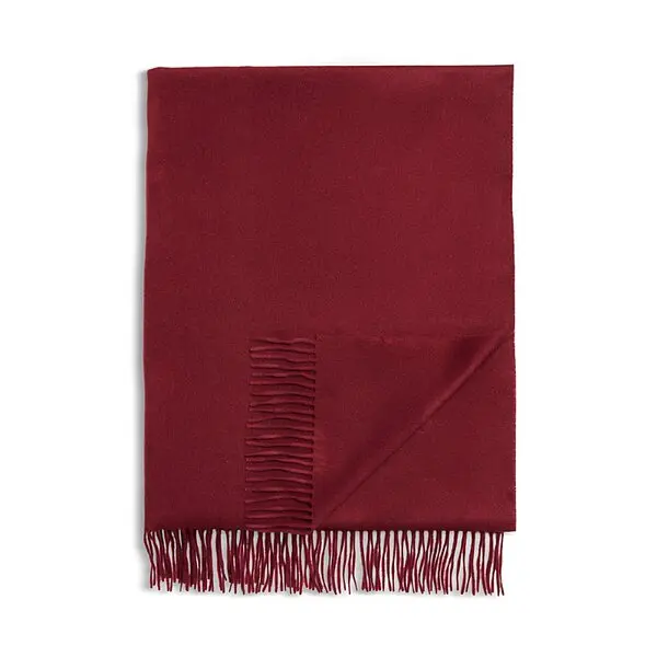 AMICALE CASHMERE 100% Cashmere Throw - Burnt Red