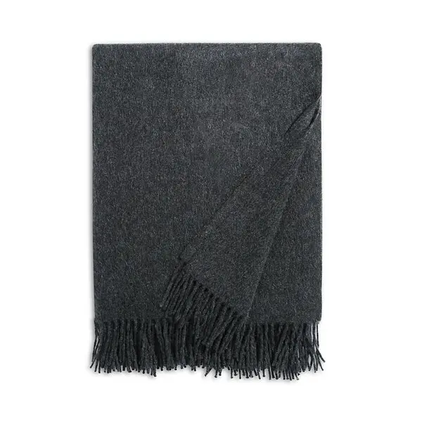 AMICALE CASHMERE 100% Cashmere Throw - Heather Onyx