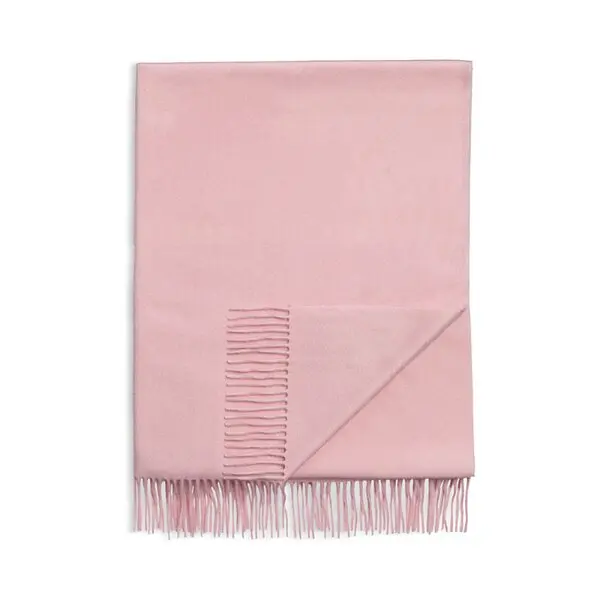 AMICALE CASHMERE 100% Cashmere Throw - Mauve Blush