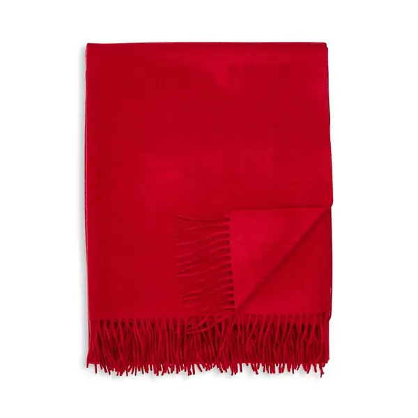 AMICALE CASHMERE 100% Cashmere Throw - Red