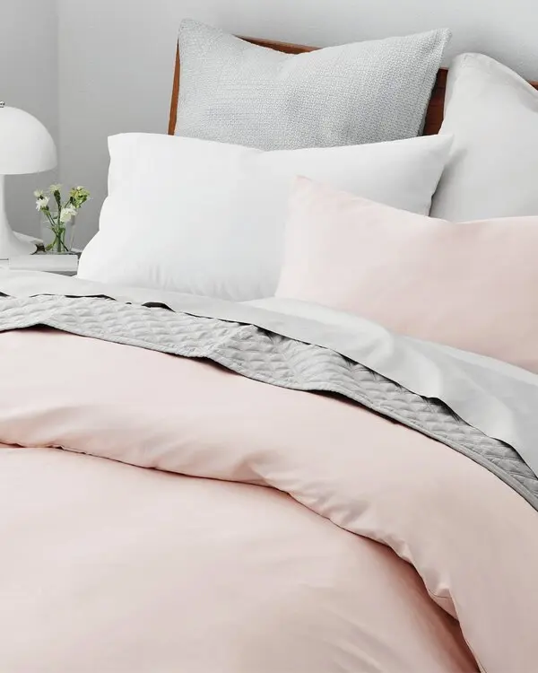 HUDSON PARK COLLECTION 680tc Supima Sateen Duvet Cover, Twin Exclusive - Blush