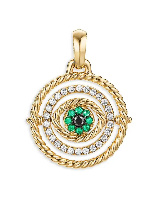 David Yurman 18k Yellow Evil Eye Amulet - Gold