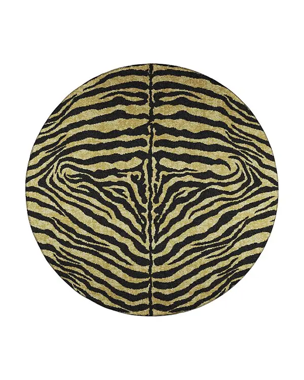 DALYN RUG COMPANY Mali Ml1 Round Area Rug, 8' X 8 - Gold