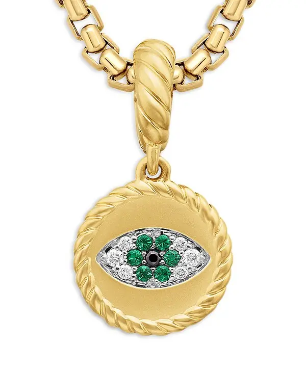 David Yurman 18k Yellow Evil Eye Amulet - Gold