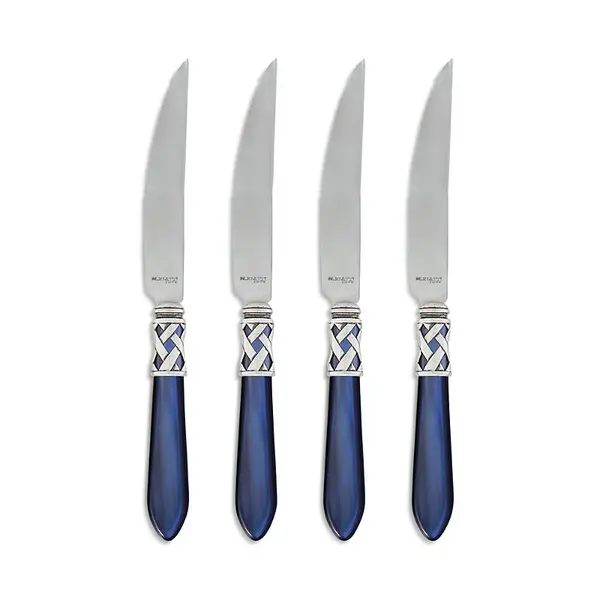 VIETRI Aladdin Antique Steak Knives, Set Of 4 - Blue