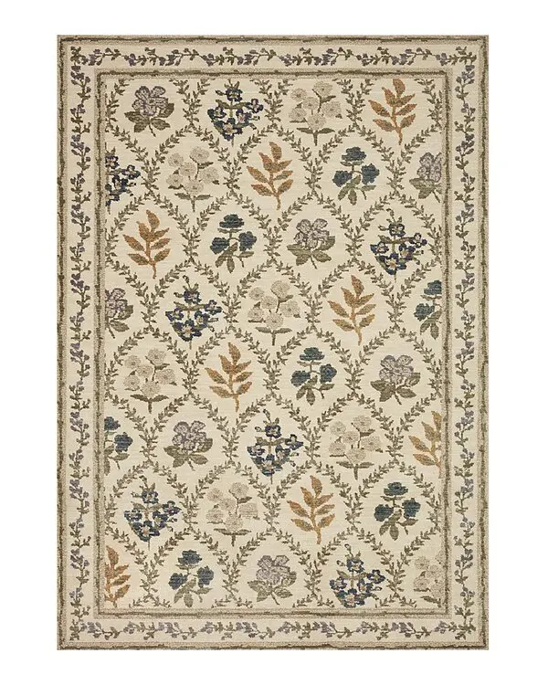 RIFLE PAPER CO. Fiore Fio-04 Area Rug, 2'7 X 4 - Ivory