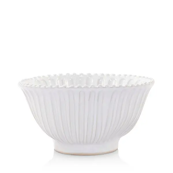 VIETRI Incanto Stone Stripe Small Serving Bowl - White