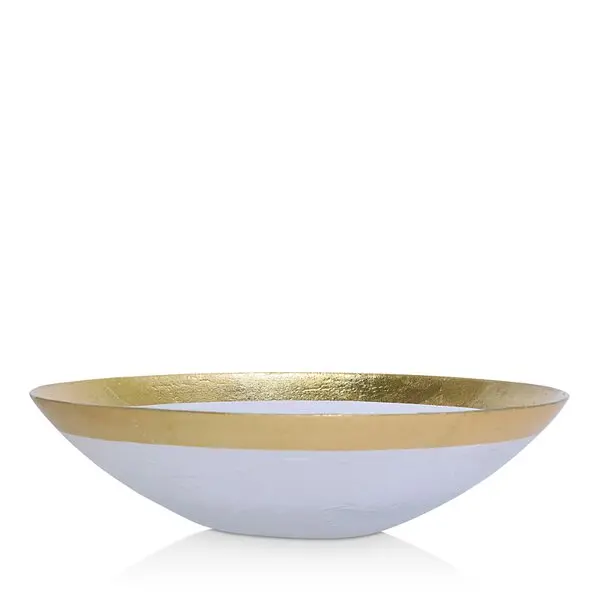 VIETRI Rufolo Glass Organic Large Bowl - Gold