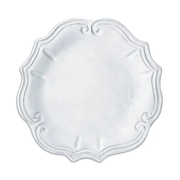 VIETRI Incanto Baroque Stoneware Dinner Plate - White