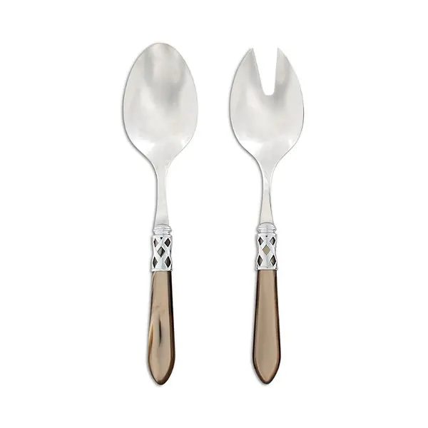 VIETRI Aladdin Brilliant Salad Server Set - Beige