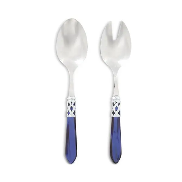 VIETRI Aladdin Brilliant Salad Server Set - Blue