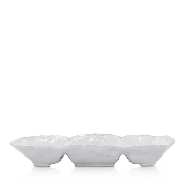 VIETRI Incanto Stone Lace Medium Three-part Server