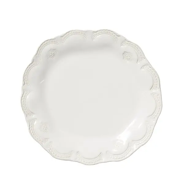 VIETRI Incanto Stone Aqua Lace Dinner Plate - White