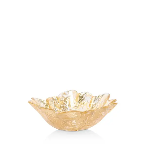 VIETRI Moon Glass Leaf Small Bowl - Gold