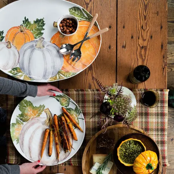 VIETRI Pumpkins Oval Platter