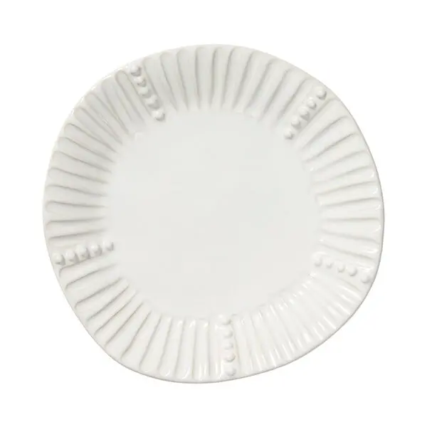 VIETRI Incanto Stone Aqua Stripe Salad Plate - White