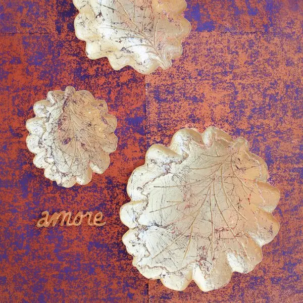 VIETRI Moon Glass Leaf Platter