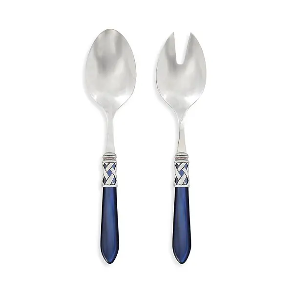 VIETRI Aladdin Antique 2-piece Salad Server Set - Blue