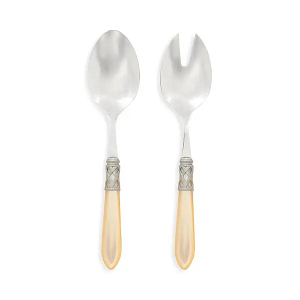 VIETRI Aladdin Antique 2-piece Salad Server Set - Ivory