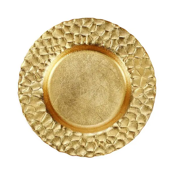 VIETRI Rufolo Glass Honeycomb Salad Plate - Gold
