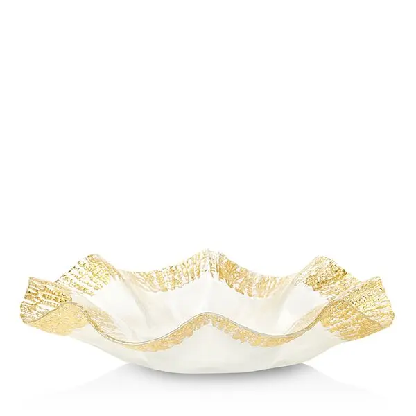 VIETRI Rufolo Glass Platter - Gold