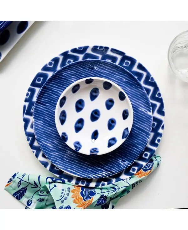 VIETRI Santorini Diamond Dinner Plate