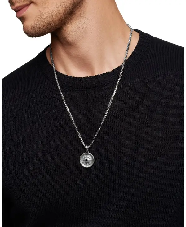David Yurman Maritime Compass Amulet - Silver/black